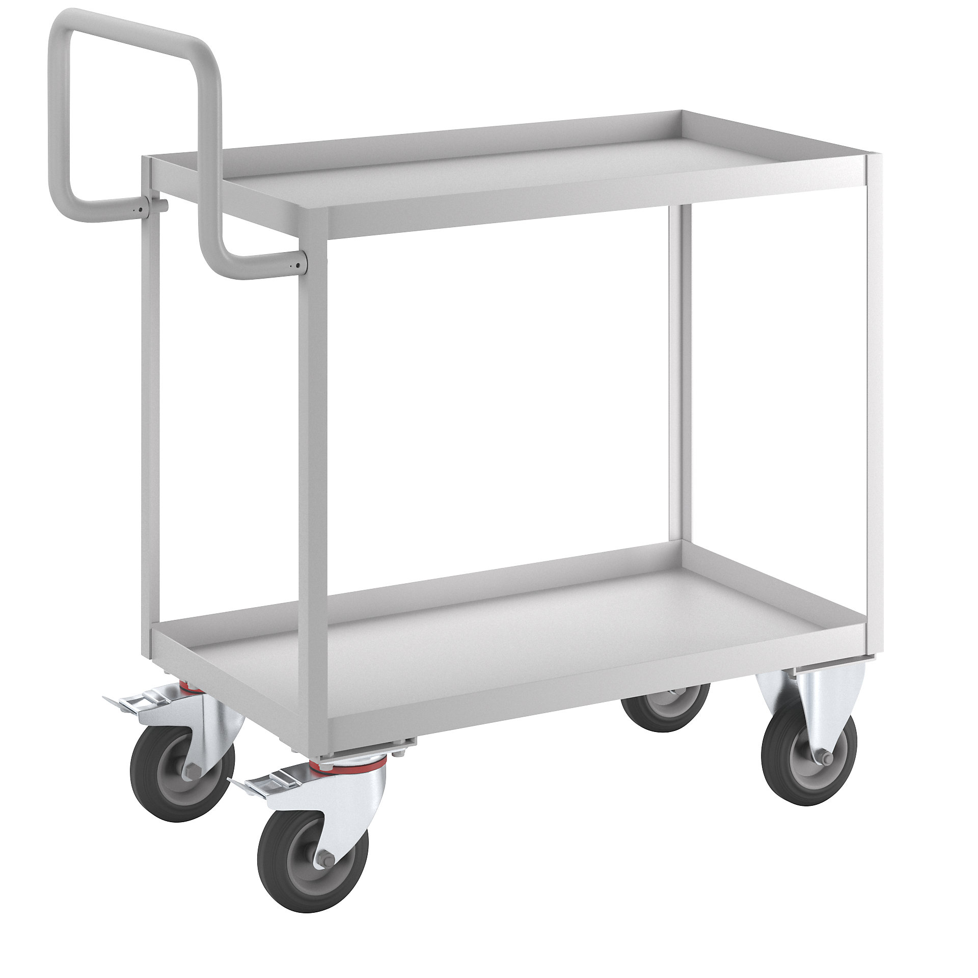 ESD assembly trolley – eurokraft pro: shelves with raised edge ...
