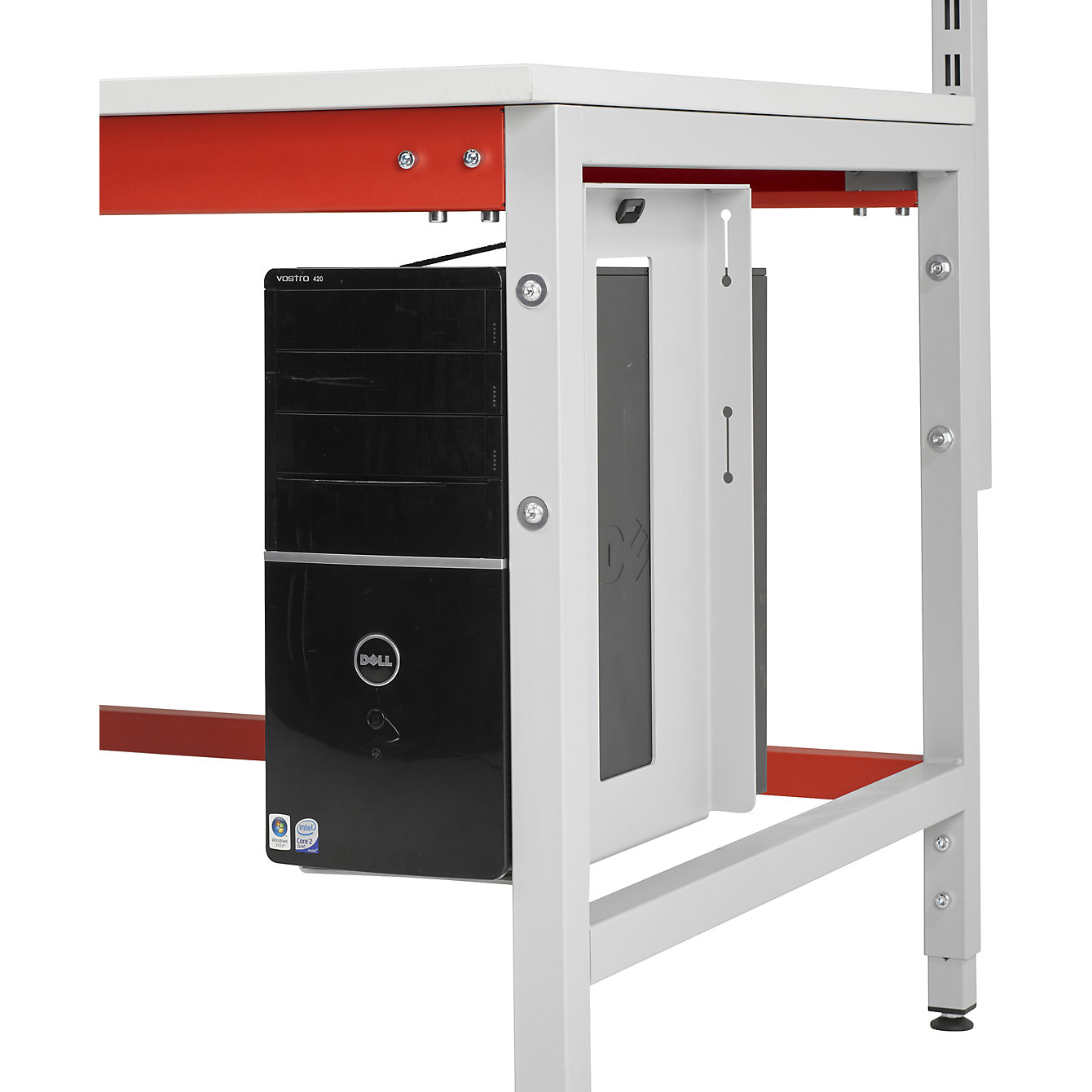 Soporte para CPU: para montar en la pata de una mesa | KAISER+KRAFT