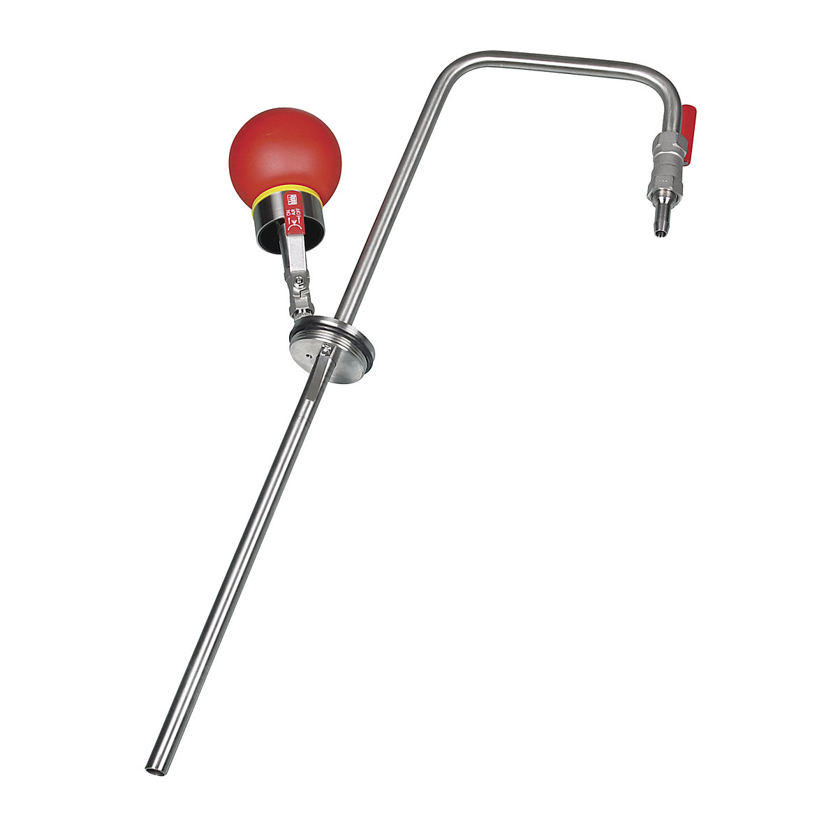 Stainless steel solvent pump, manual operation: with drainage elbow ...