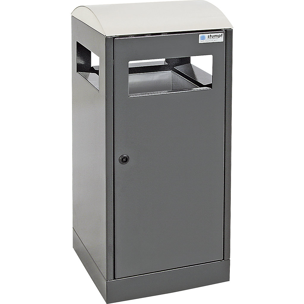 Waste collector for outdoor areas: capacity 40 l, WxHxD 350 x 815 x 350 ...