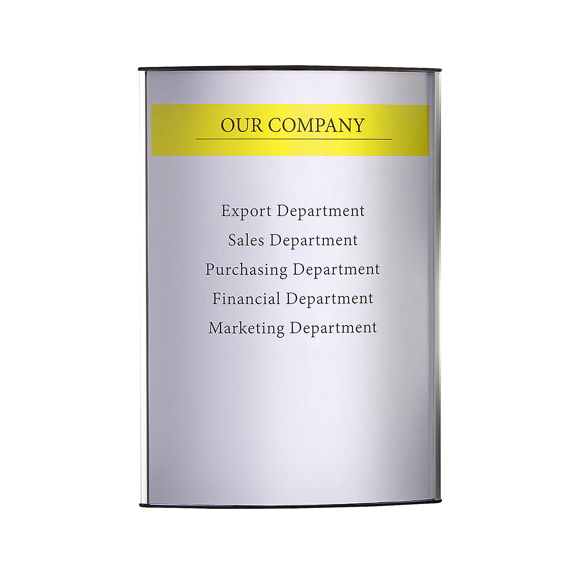 Rótulo para puertas de aluminio: en formato vertical o apaisado, UE 5 ...