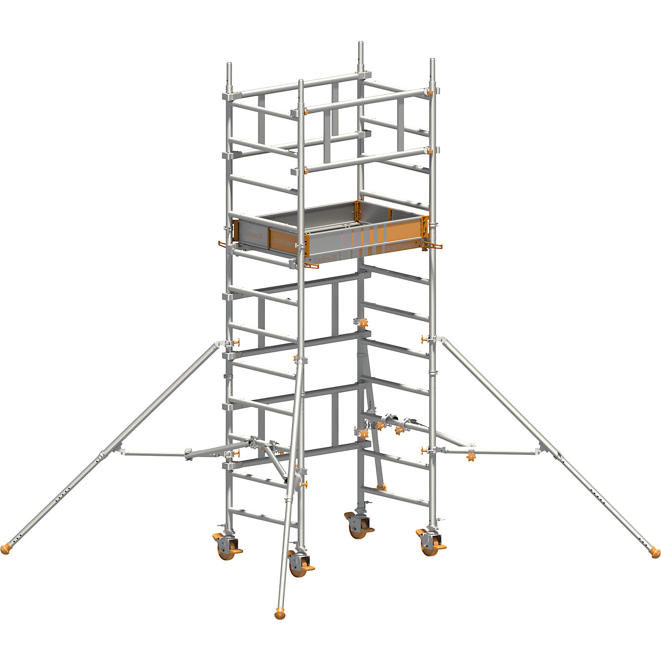 Andaime móvel para uma pessoa SoloTower – Layher tamanho da plataforma ...