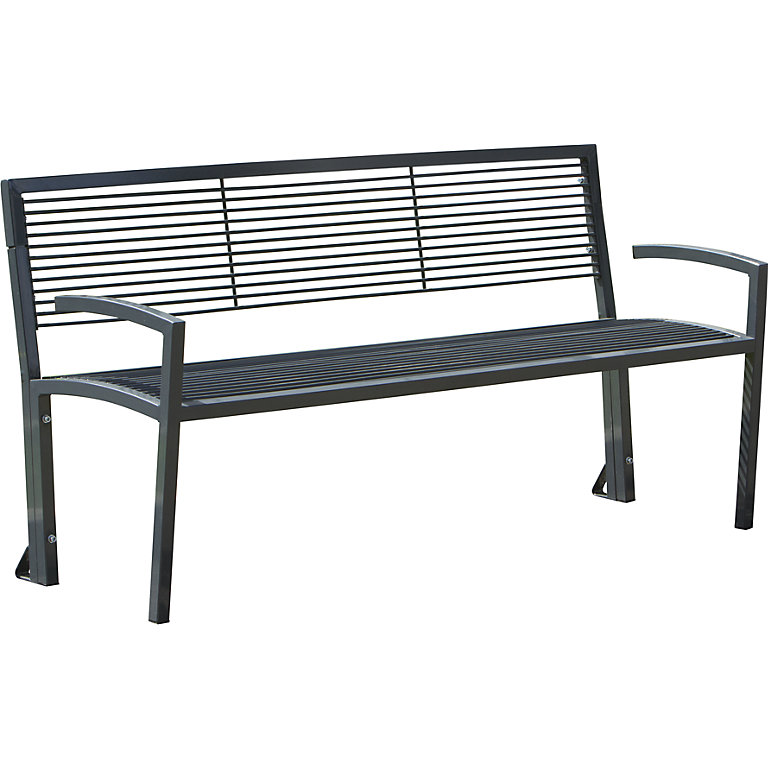 Metal bench: in grey cast iron finish | KAISER+KRAFT IE