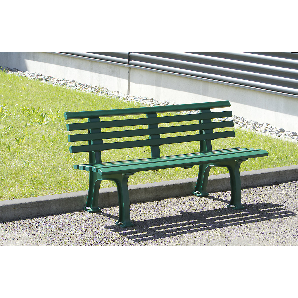 Park bench made of plastic: with 9 slats | KAISER+KRAFT