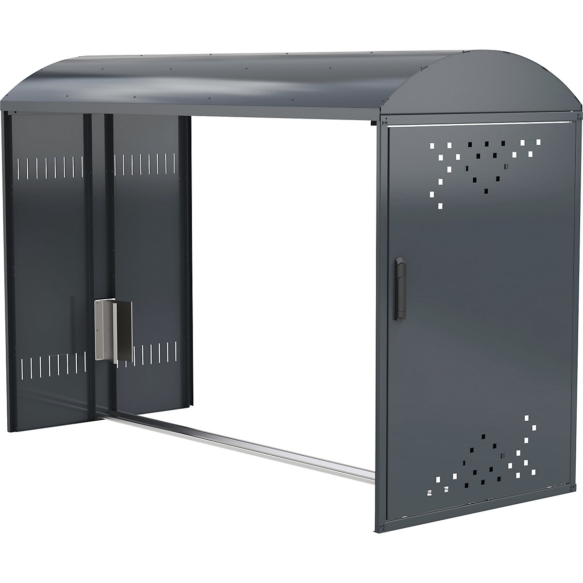 Bicycle locker: extension unit with arched roof | KAISER+KRAFT