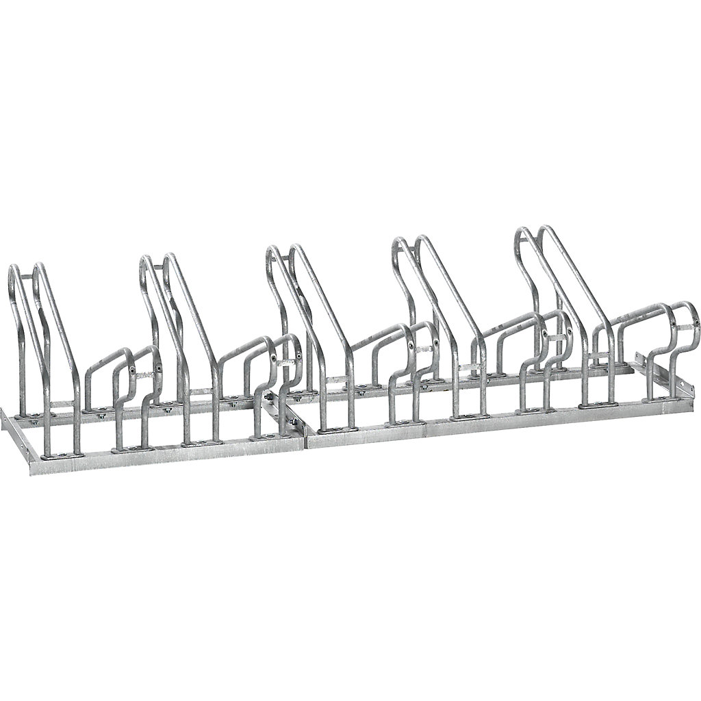 Bicycle rack, bars made of 18 mm steel tubing – eurokraft pro: double ...