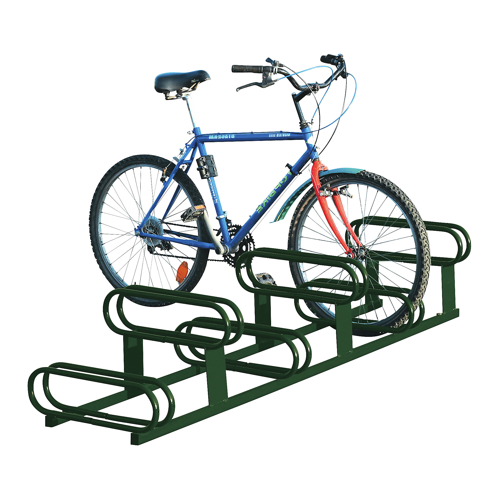 Offset vertical bicycle rack: 6 parking spots | KAISER+KRAFT