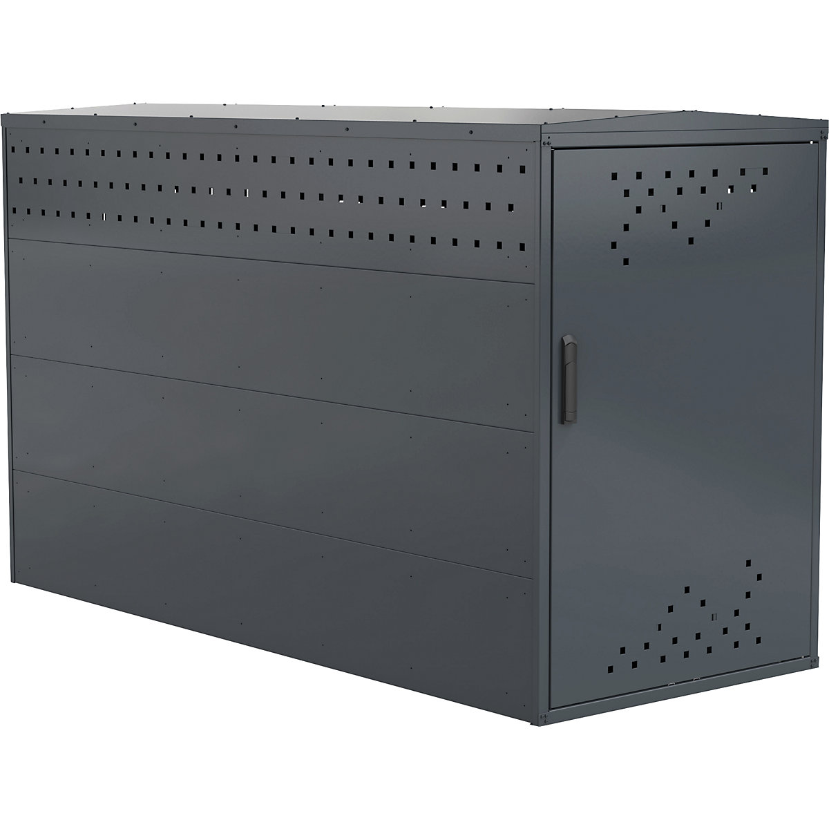 Bicycle locker: standard unit with 1 gabled roof | KAISER+KRAFT