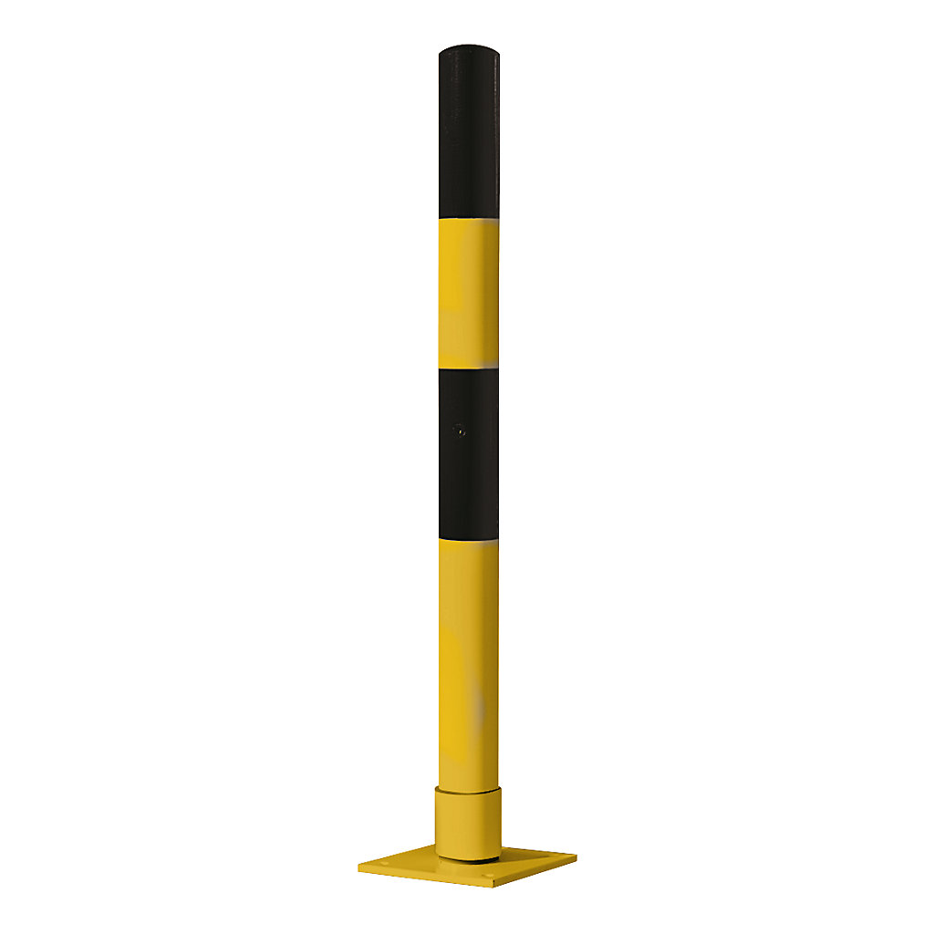 Barrier post made of steel tubing, flexible: Ø 76 mm, for setting in ...