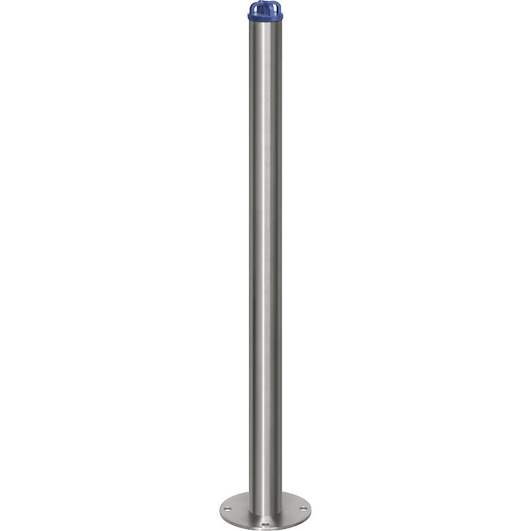 Stainless steel barrier post: with chain head, for bolting in place ...