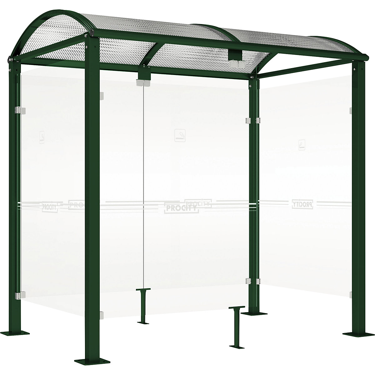 KLASSIK smokers' shelter – PROCITY: with cladding | kaiserkraft