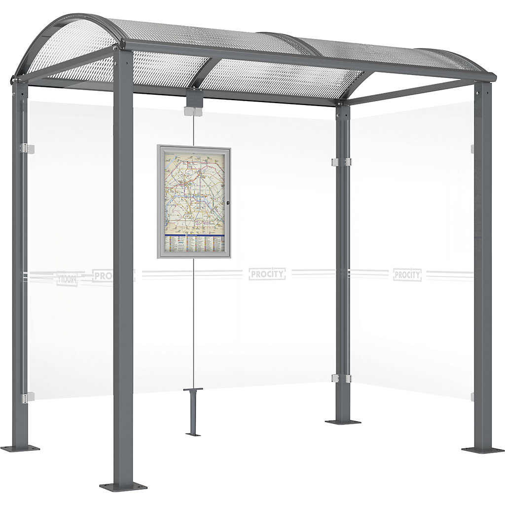 Waiting shelter – PROCITY: with 2 side panels | kaiserkraft