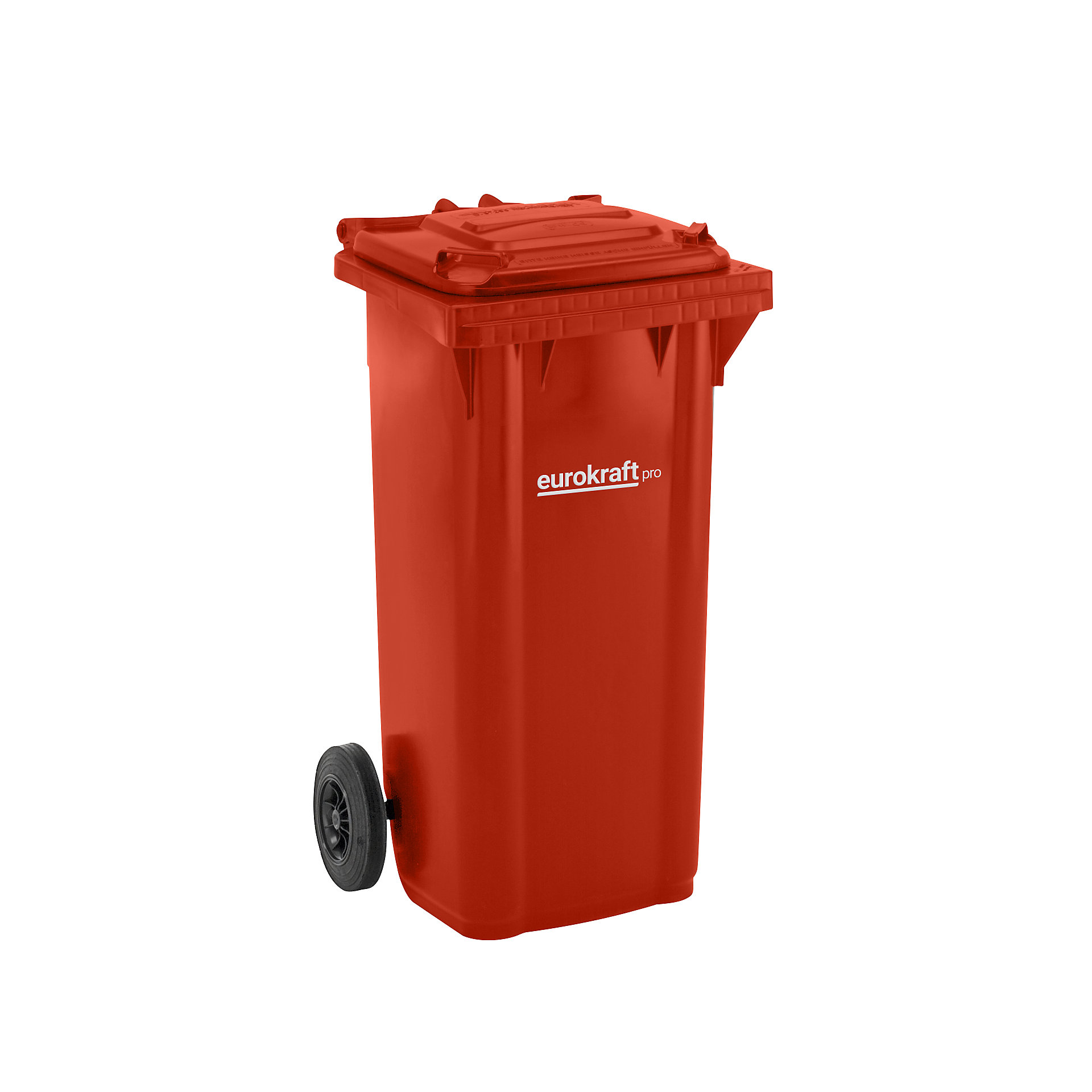 Plastic waste bin DIN EN 840 – eurokraft pro: capacity 120 l, WxHxD 505 ...