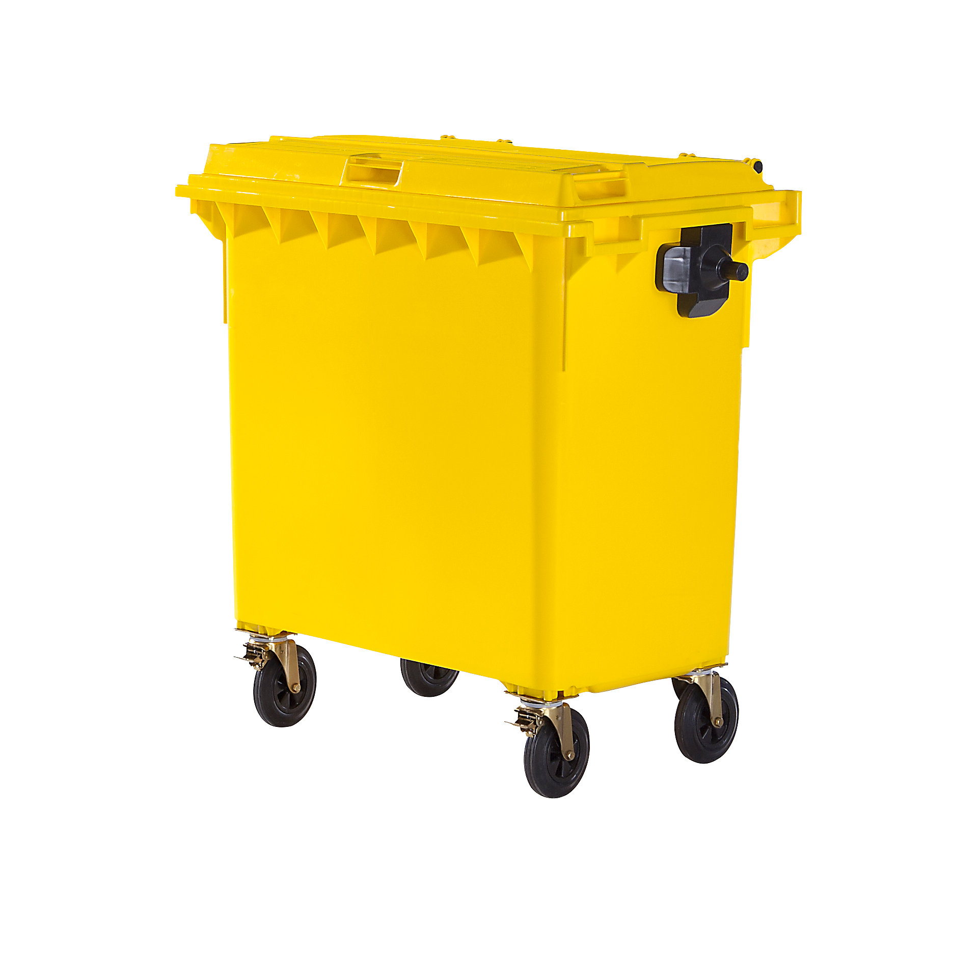 Plastic waste container, DIN EN 840: capacity 770 l, WxHxD 1360 x 1330 ...