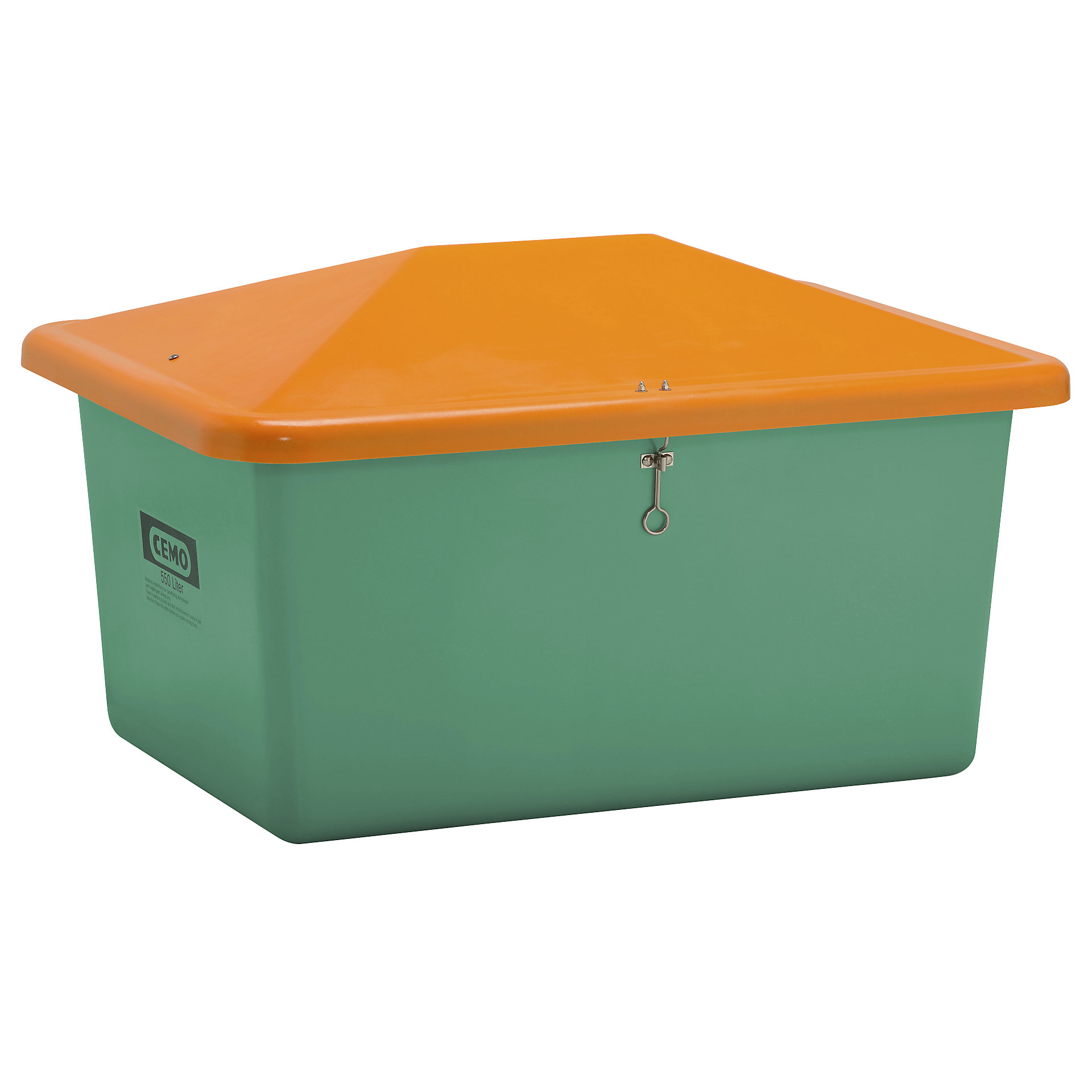 Grit container made of GRP – CEMO: capacity 550 l, without dispenser ...