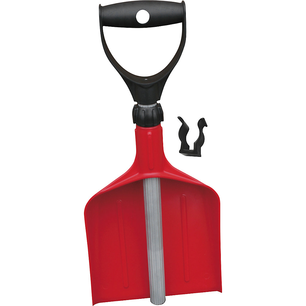 Telescopic hand shovel – eurokraft basic: length 100 mm, with clip ...
