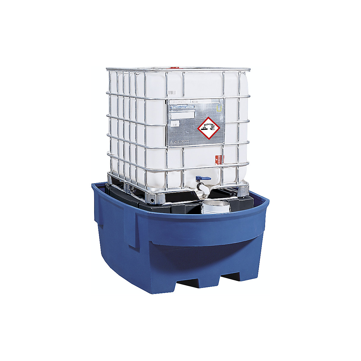 PE-Auffangwanne für Tankcontainer IBC/KTC asecos: mit Lagerbock ...