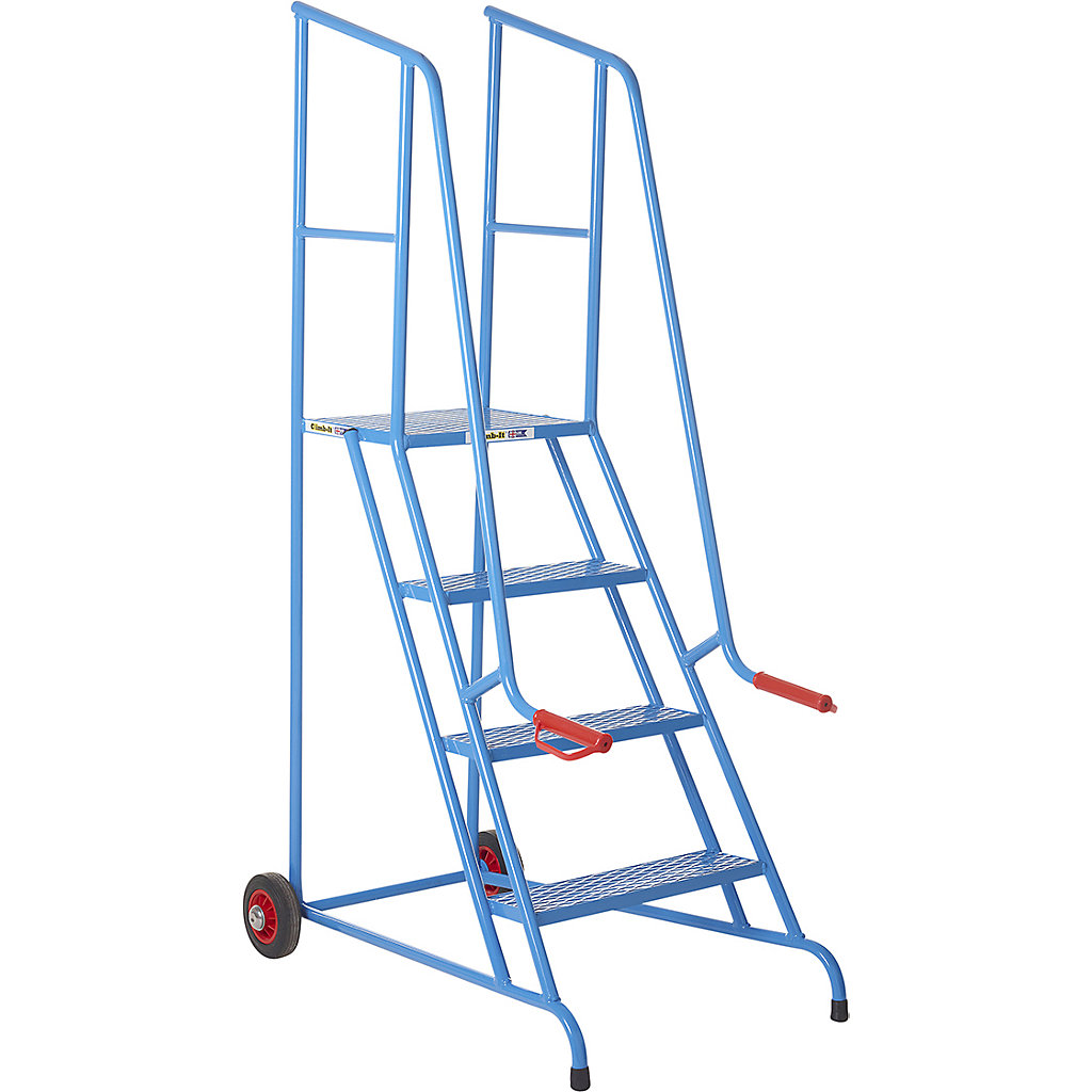 CLIMB-IT Mobile Lorry Access Steps | 1735h x 590w x 1030d mm | 4 Tread ...