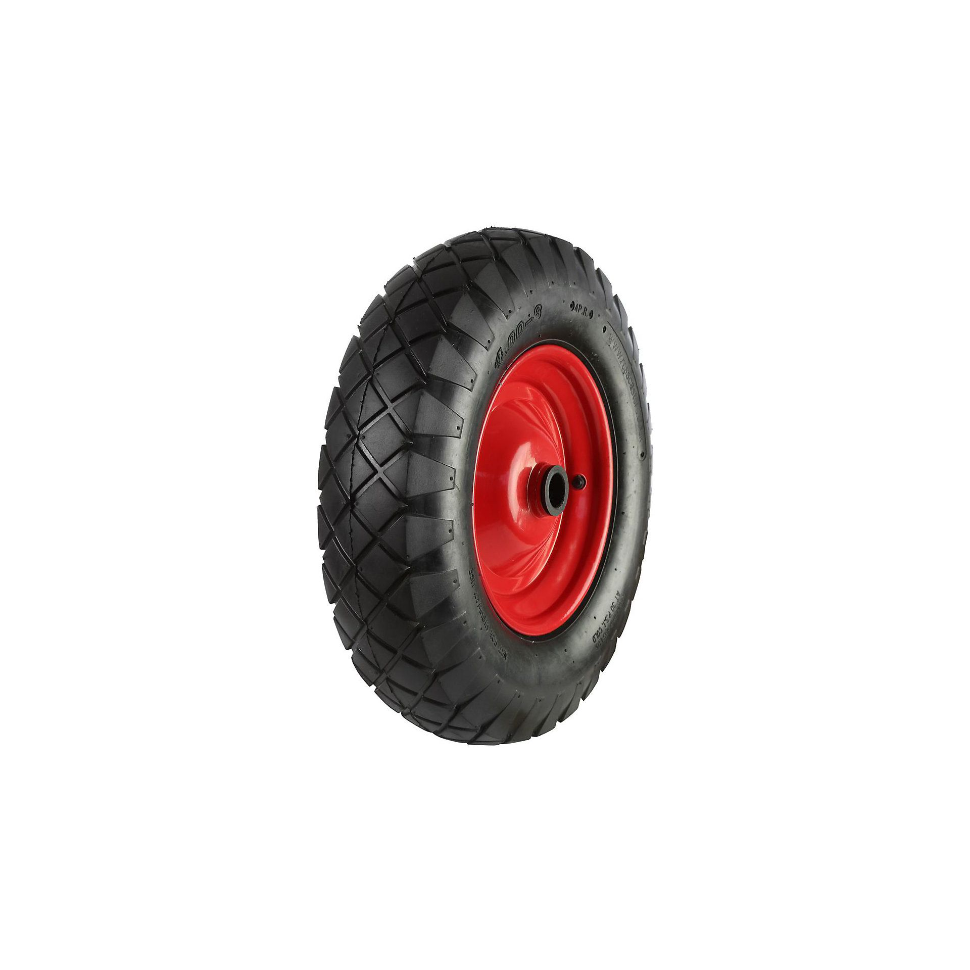 BiGDUG Pneumatic Wheel | Red Steel Centre | 400mm Dia. | Handling | BiGDUG
