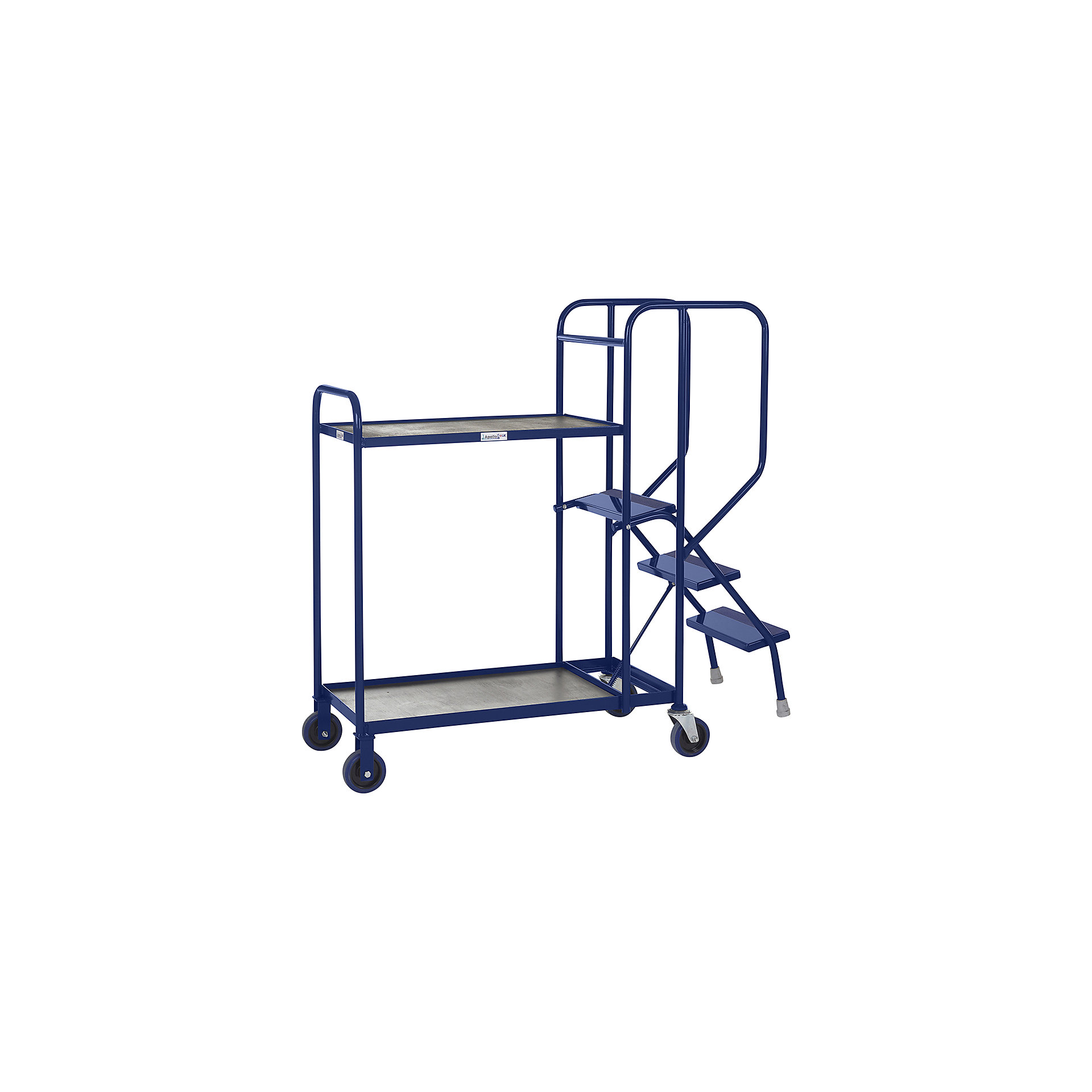 Apollo Stepped Picking Trolley | 3 Step | 2 Timber Shelves
