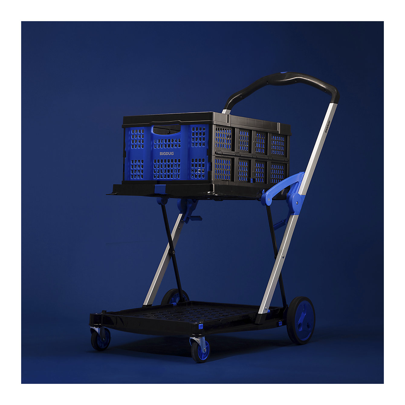BiGDUG Folding Box Trolley | 90kg load capacity | BiGDUG