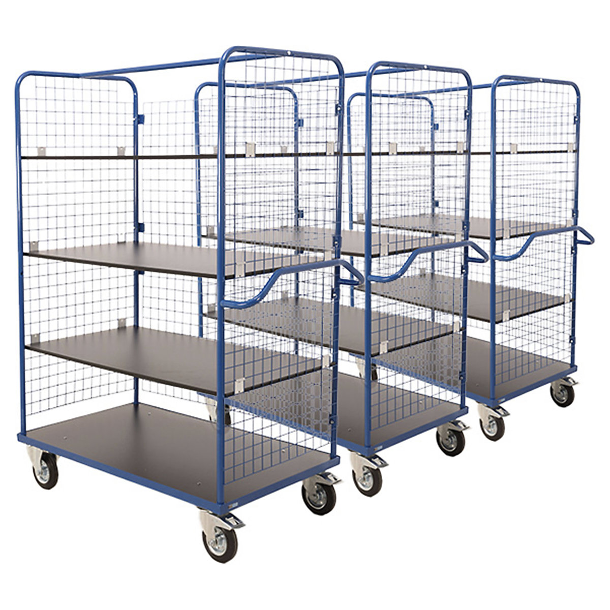 3 x BiGDUG Four Level Heavy Duty Mesh Shelf Trolley Mega Deal | 1200w x ...