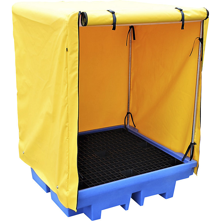 PE sump tray with tarpaulin enclosure: for 4 x 200 l drums | KAISER ...