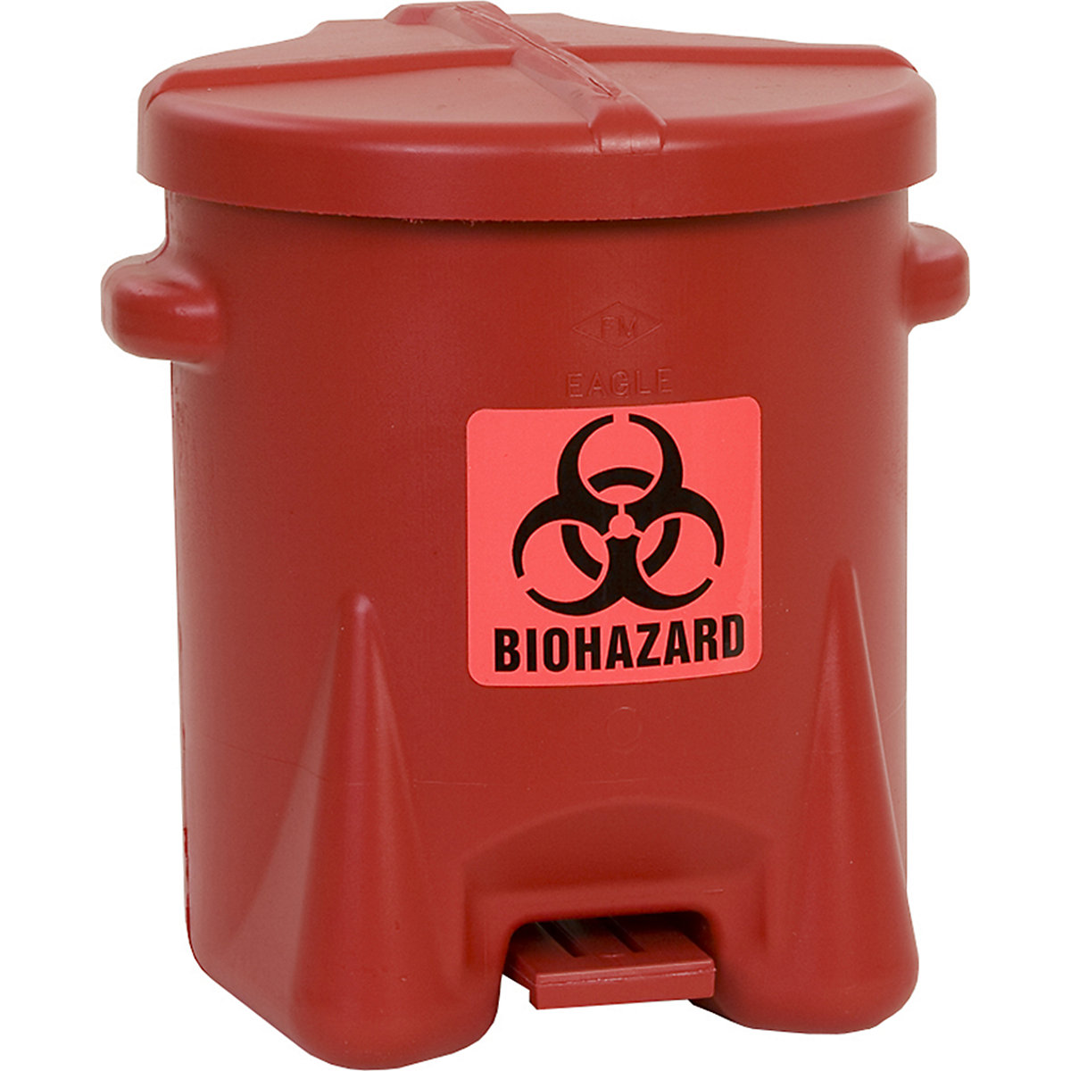 Justrite – PE safety disposal can for biohazardous waste: BIOHAZARD ...