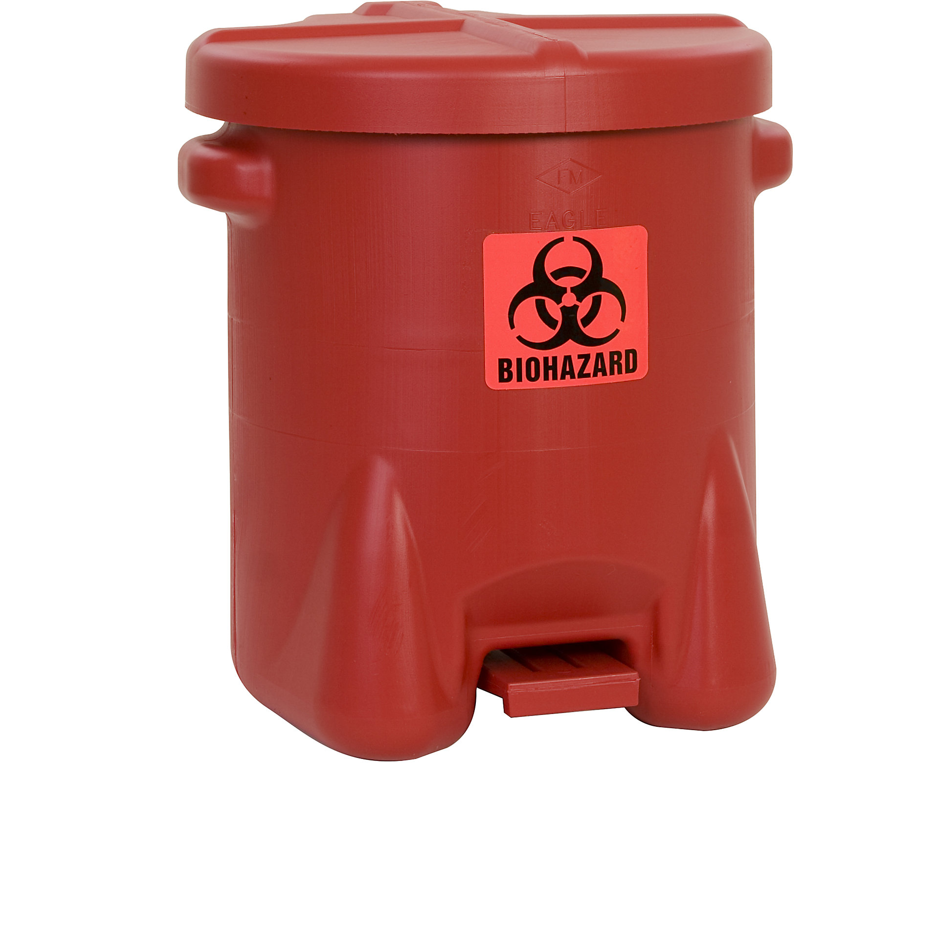 Justrite – PE safety disposal can for biohazardous waste: BIOHAZARD ...