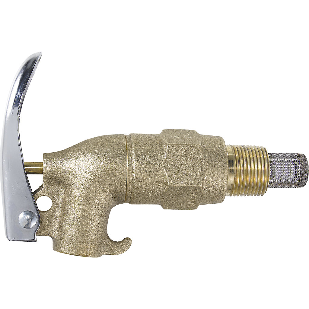 Safety stop cock: brass, self-closing with flame trap | kaiserkraft