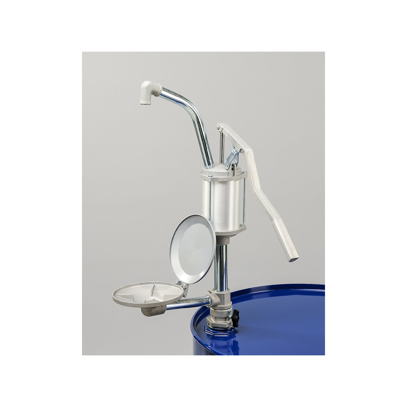 Aluminium canister/drum hand pump – eurokraft basic: for oils, diesel ...