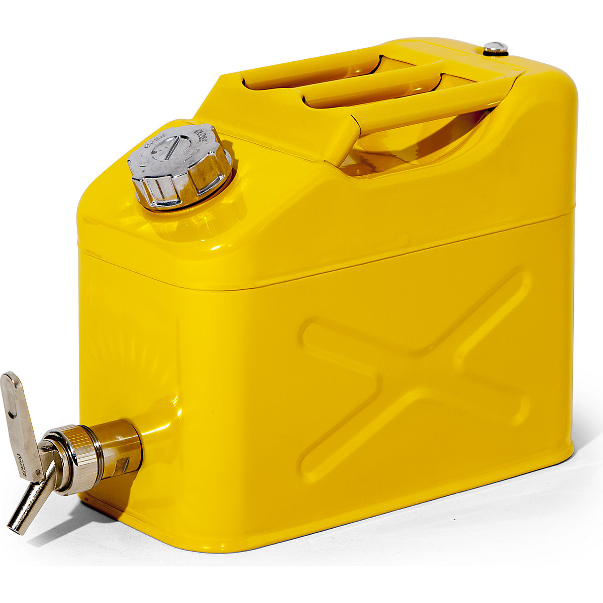 Safety canister with fine dosage tap: sheet steel | kaiserkraft