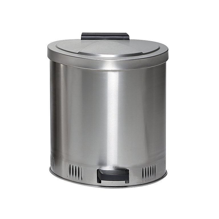 Safety disposal can with self-closing lid: stainless steel | kaiserkraft