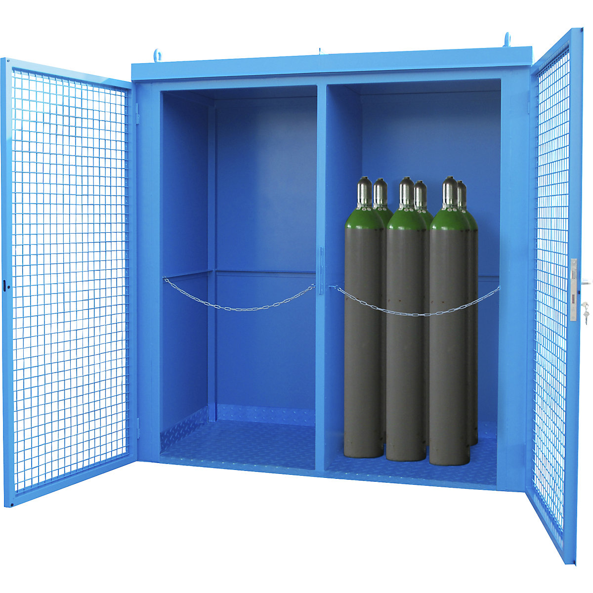 Gas cylinder container with divider, fire resistant – eurokraft pro ...