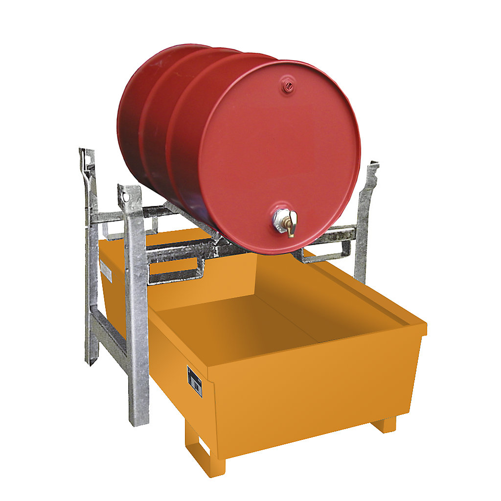 Stacking frame for drum shelving – eurokraft pro: for 1 x 200 l drum ...
