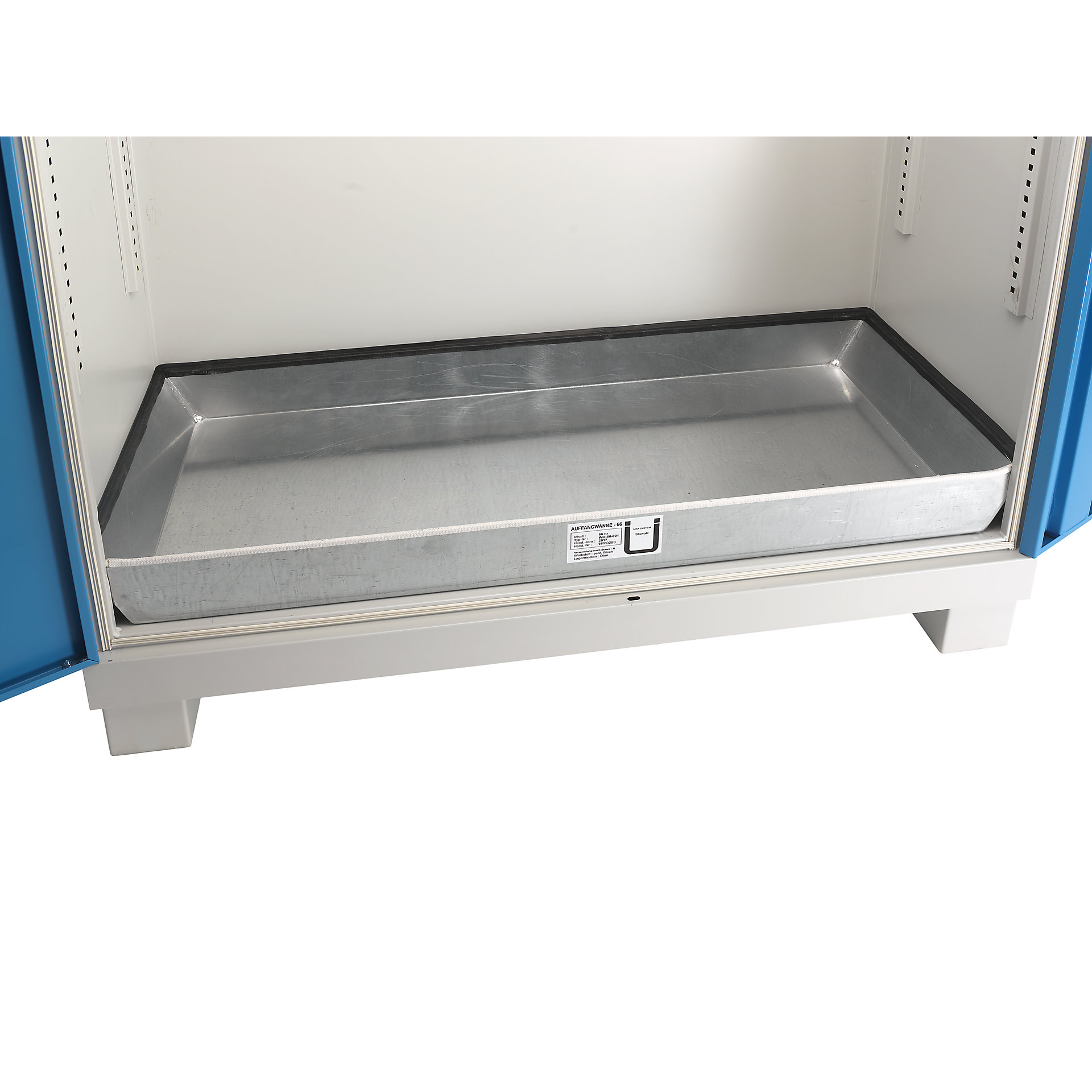 Floor sump tray, zinc plated – eurokraft pro: LxWxH 1185 x 550 x 115 mm ...