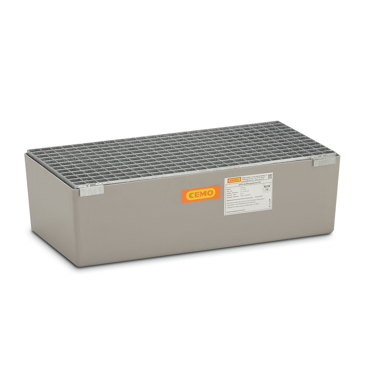 CEMO – GRP base sump tray: small containers, with certification ...