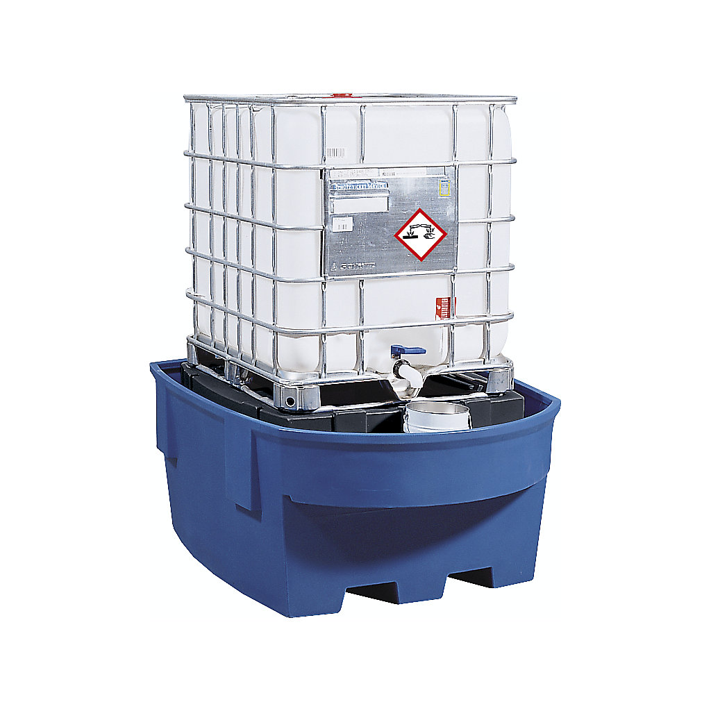 PE sump tray for IBC/CTC tank containers – asecos: with storage ...