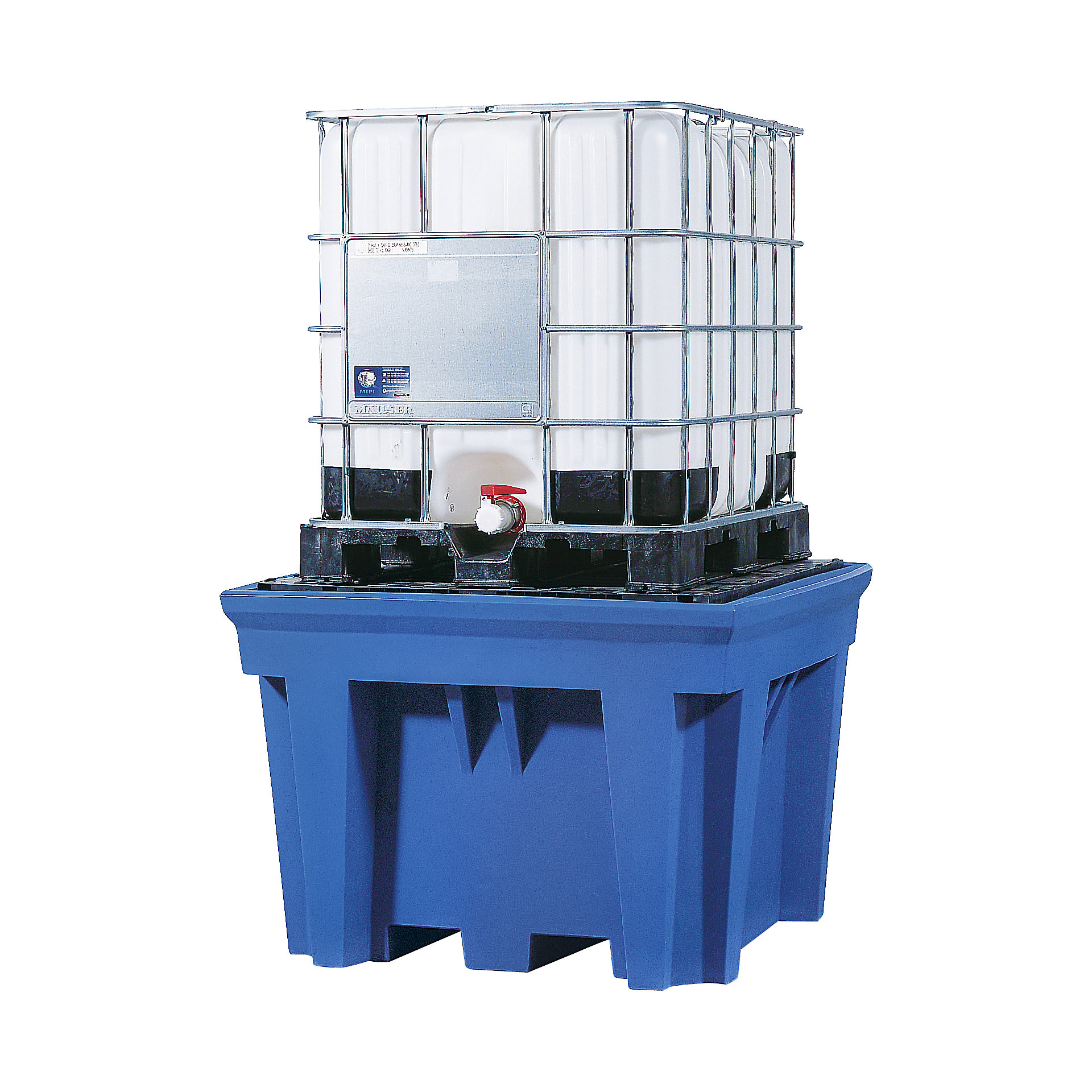 PE sump tray for IBC/CTC tank containers: sump capacity 1000 l ...