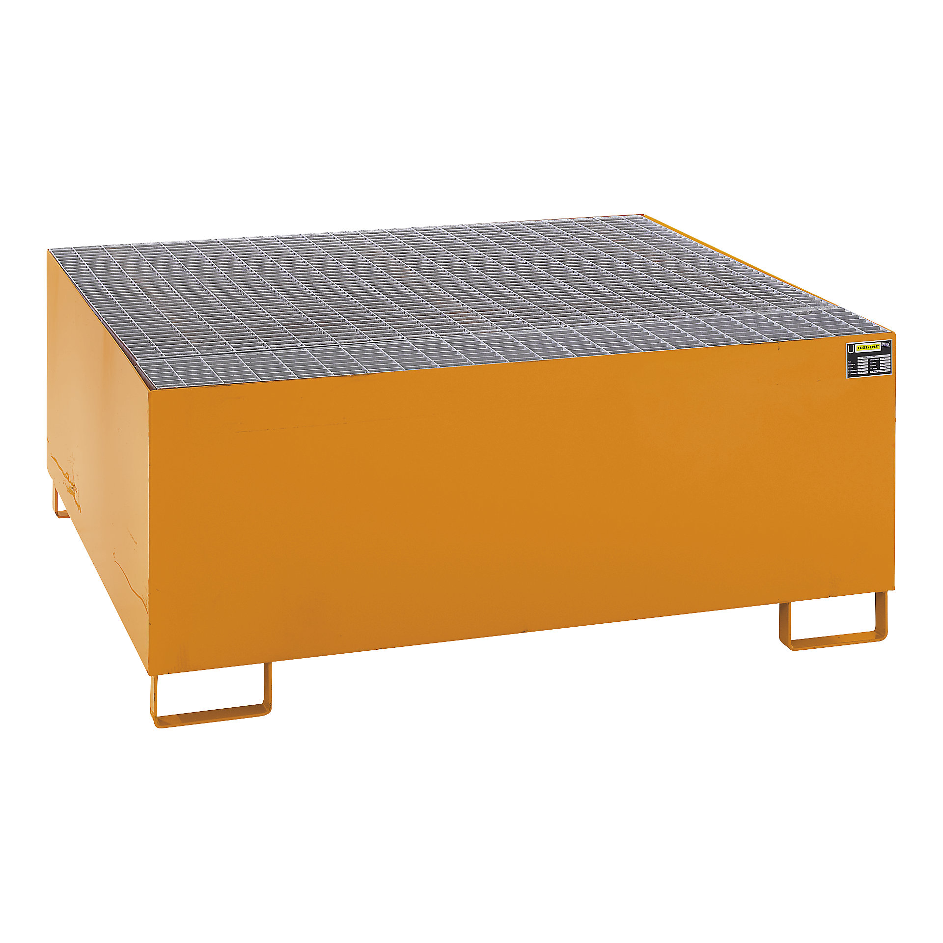 Steel sump tray for IBC/CTC tank containers – eurokraft pro: LxWxH 1460 ...