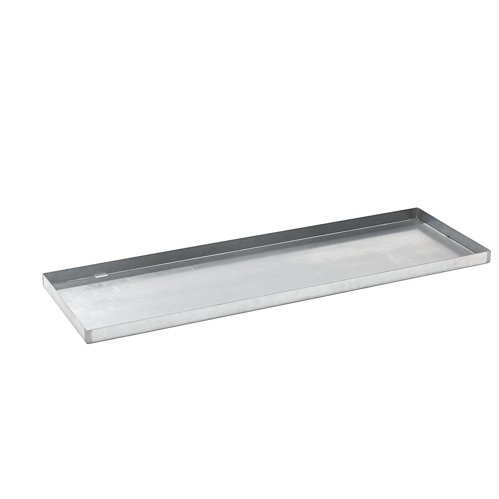 Steel sump tray for small containers – eurokraft basic: LxWxH 1850 x ...