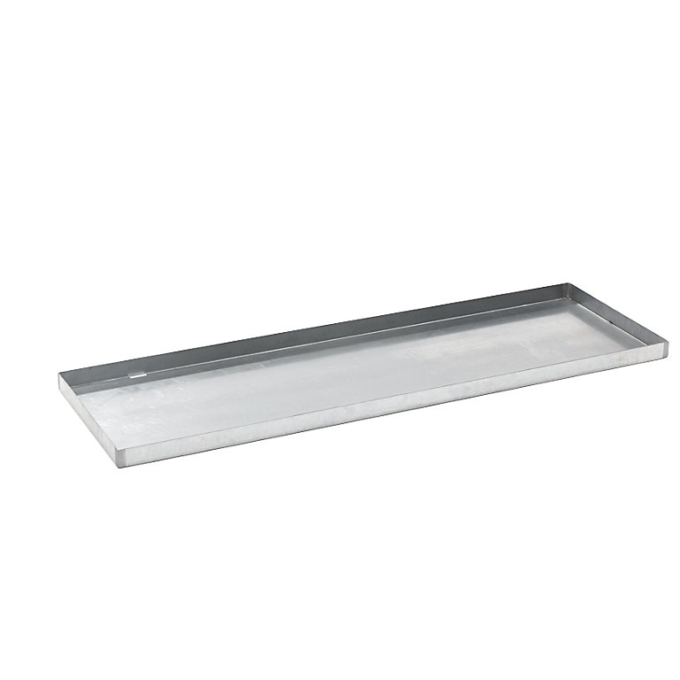 Steel sump tray for small containers – eurokraft basic: LxWxH 1850 x ...