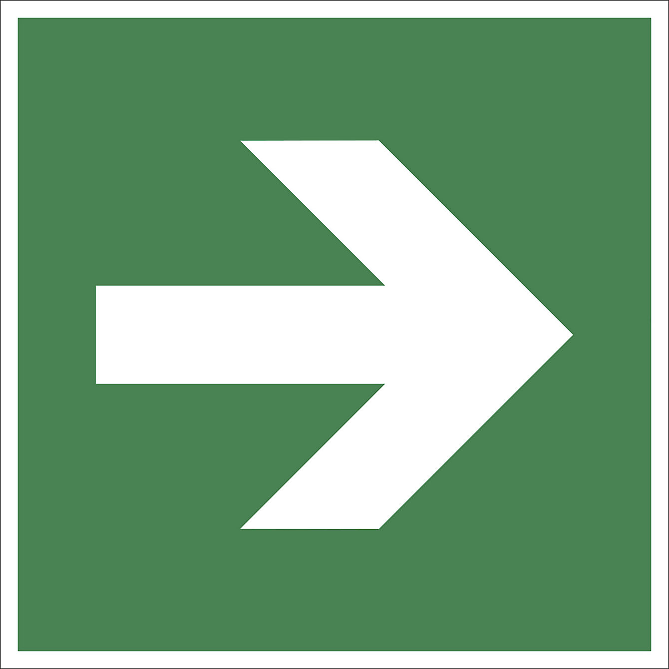 Emergency exit signs: arrow pointing straight ahead, only in ...