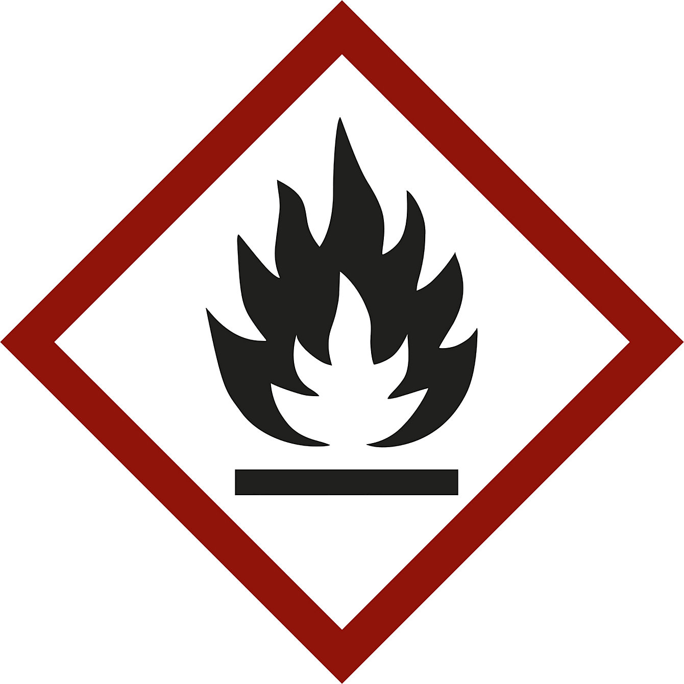Hazardous materials label: flame, pack of 10 | kaiserkraft