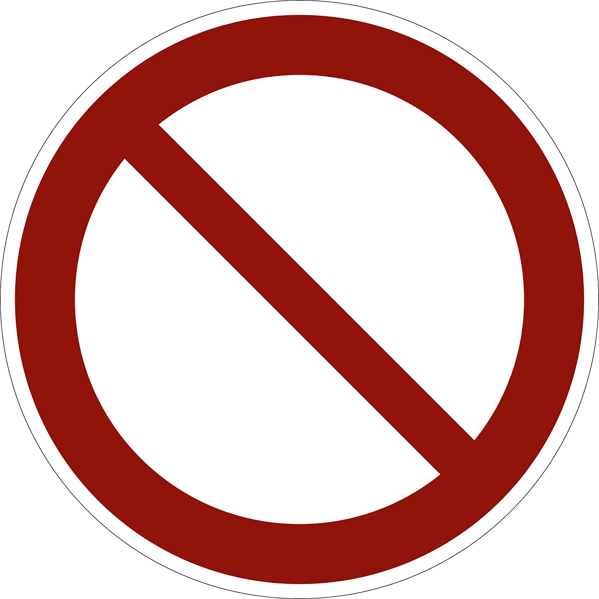 Prohibition sign: general prohibition sign, pack of 10 | kaiserkraft