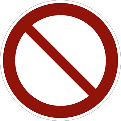 Prohibition sign: general prohibition sign, pack of 10 | kaiserkraft