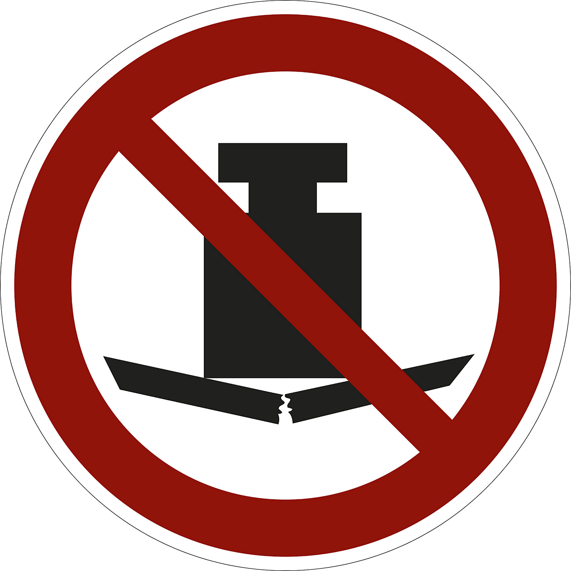 Prohibition sign: no heavy loads, pack of 10 | KAISER+KRAFT