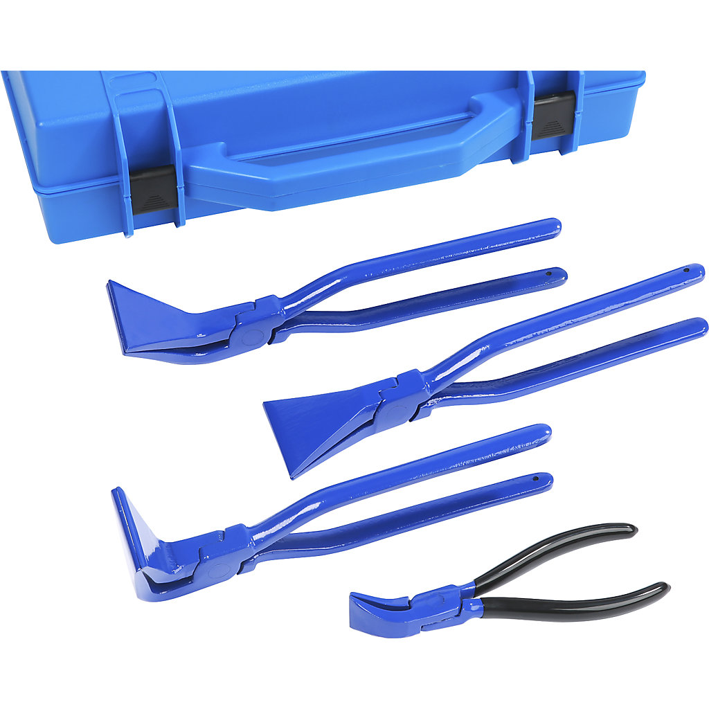 Juego de tenazas para plegar chapa: 4 piezas | kaiserkraft