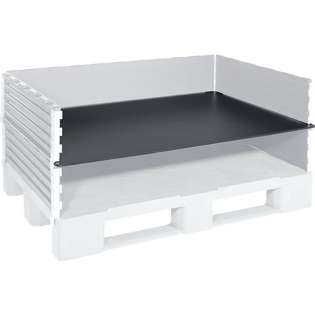 Intermediate panel for pallet collars: with 2 fixing strips ...