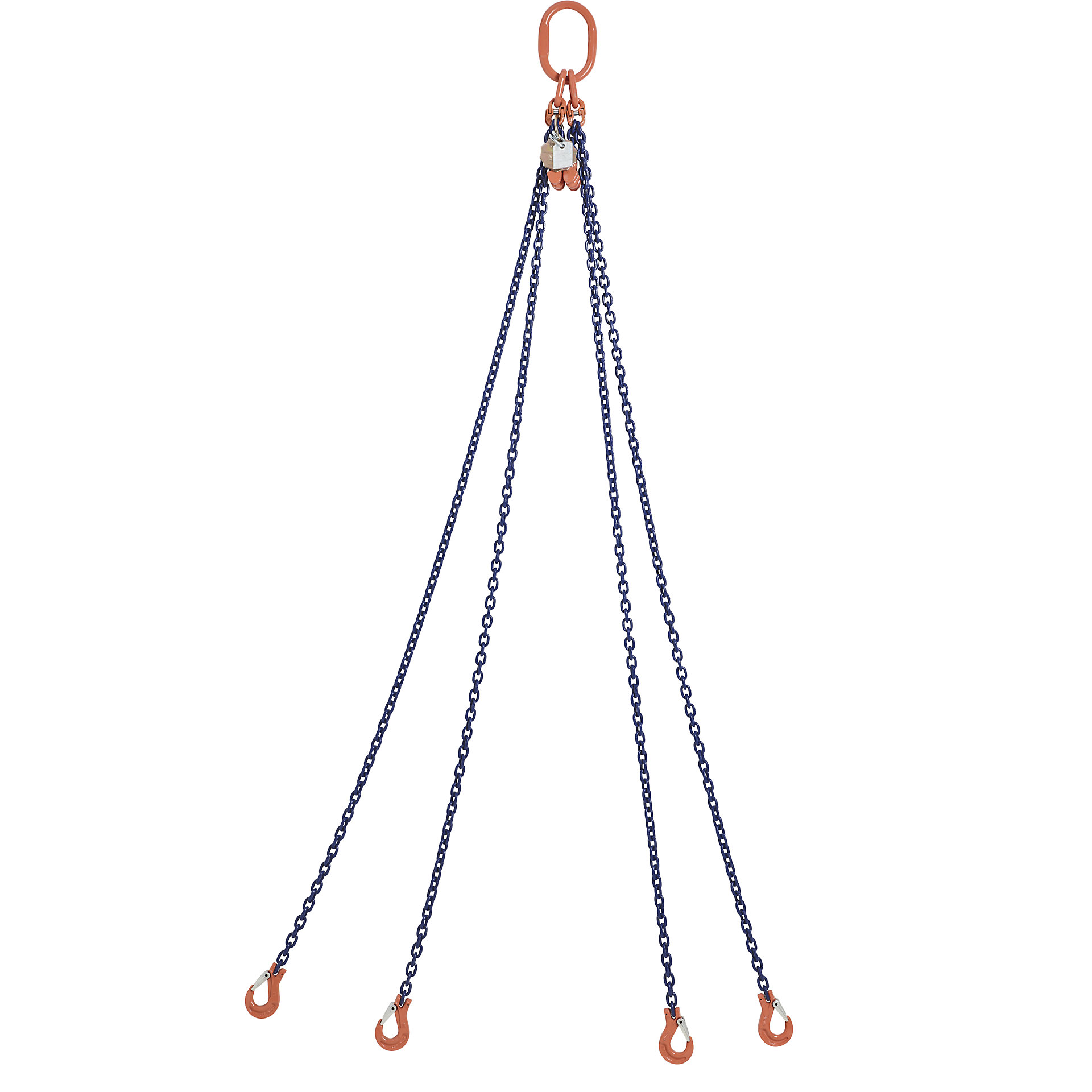 GK10 chain sling, four leg: max. load 3000 kg, chain thickness 6 mm ...